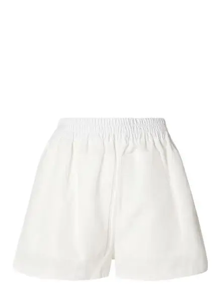 Fendi Elasticated Waist Shorts With Logo Embroidery - White