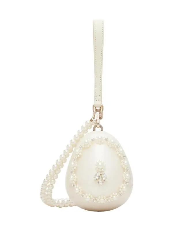Simone Rocha Embellished Pearl Shoulder Bag - White
