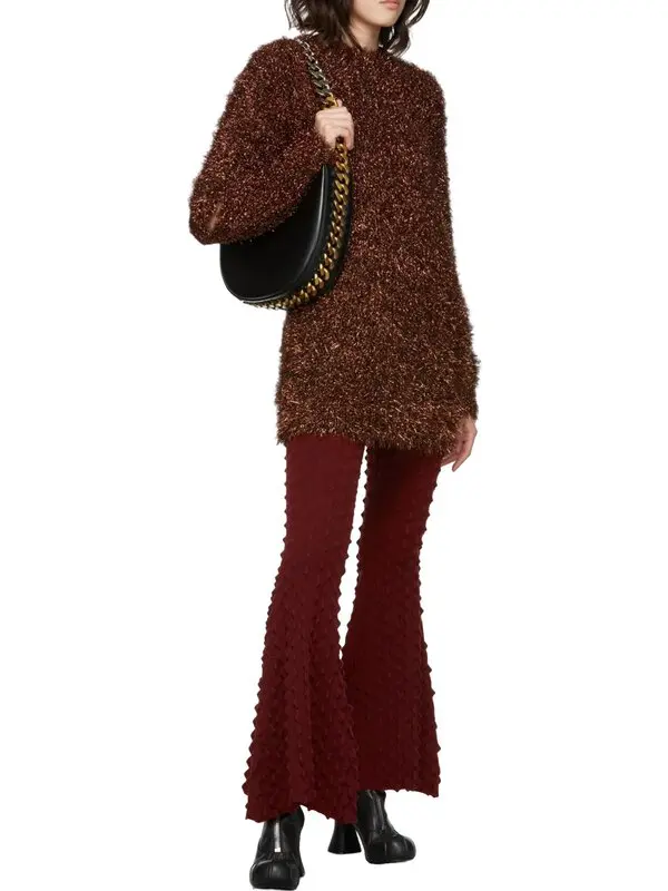 Stella McCartney Textured Crew Neck Pullover - Brown