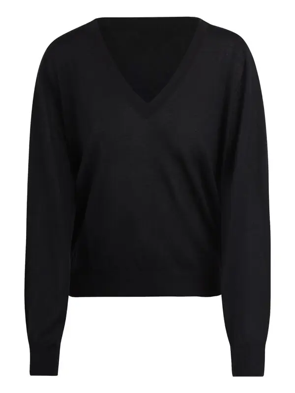 LOULOU STUDIO V-neck Sweater - Black