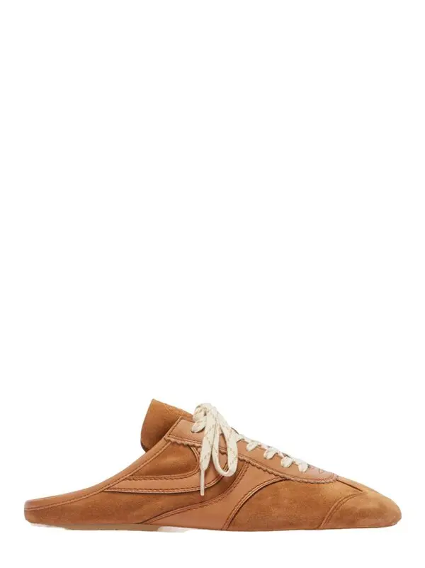 Dries Van Noten Suede Sneaker Mules - Tan