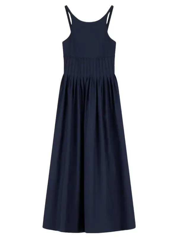 Emporio Armani Sleeveless Crewneck Maxi Dress - Blue