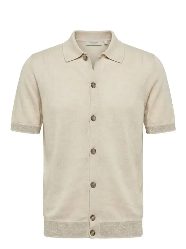 Peserico Short-sleeved Knitted Shirt - Shell Beige