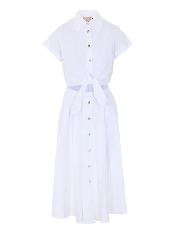 Liu Jo Button-front Shirt Dress With Short Sleeves - White