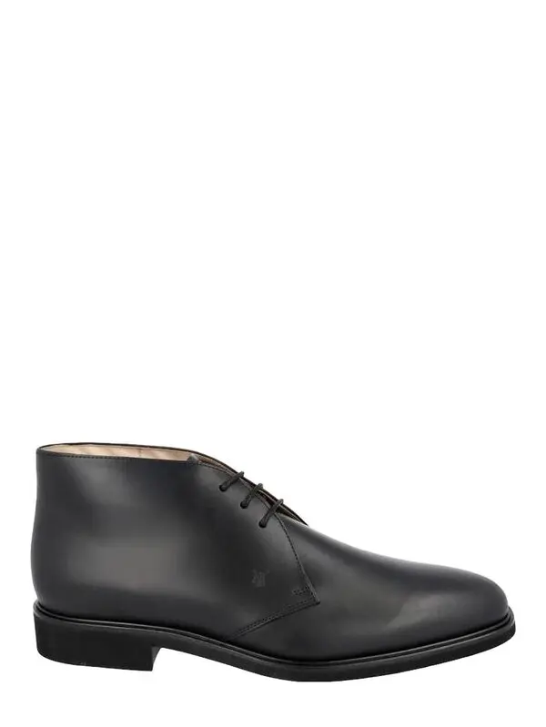 TOD'S Leather Chukka Boots - Black