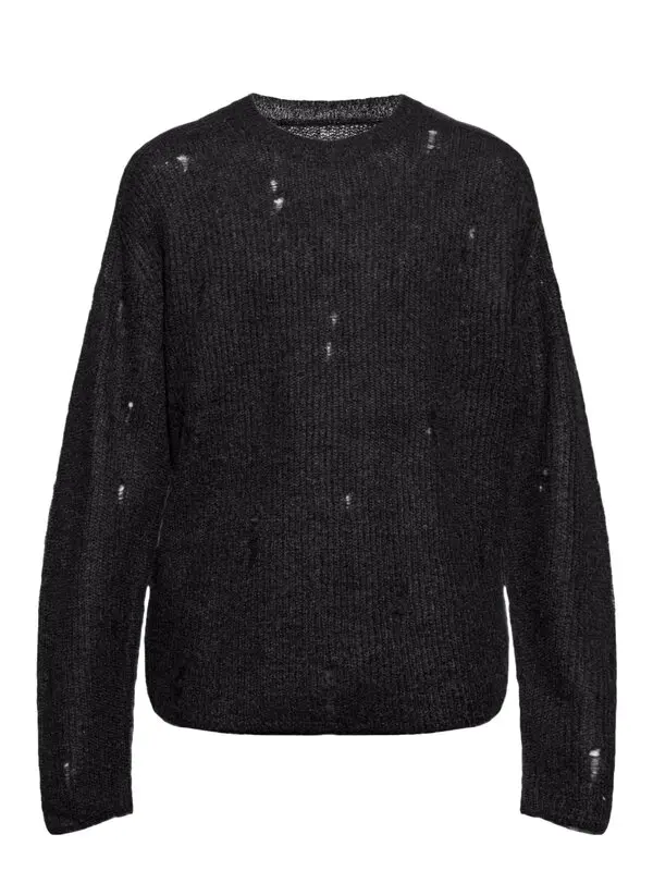 ALLSAINTS Edgin Distressed Knitwear - Black