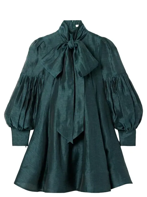 Zimmermann Pavilion Mini Dress - Pine Color