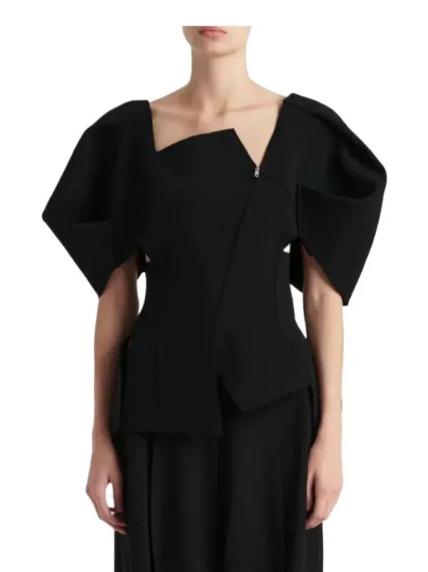 Khaite Quan Top With Zip Fastening - Black