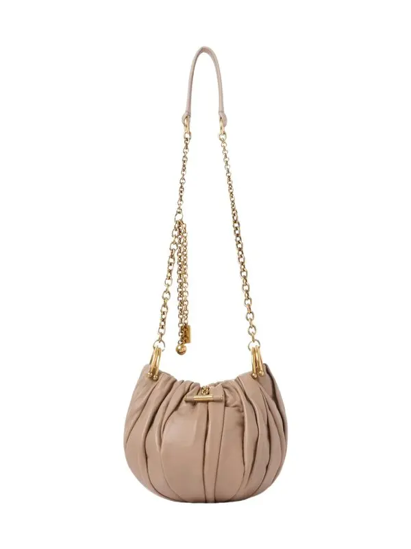 Chloé Pleated Lambskin Shoulder Bag With Chain Strap - Muyan Color