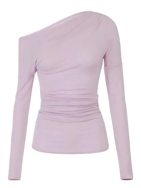Elisabetta Franchi Draped Long-sleeved Top - Pink