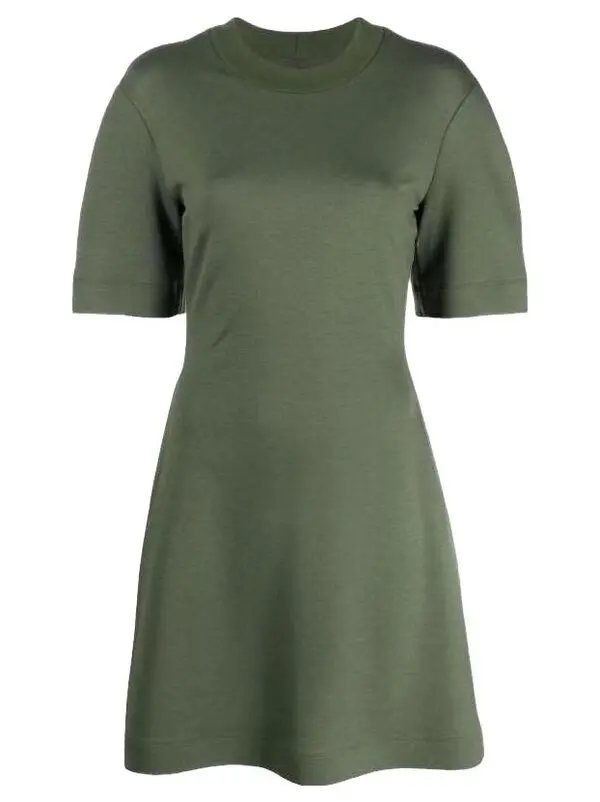 Alexander McQueen Logo Print Mini Dress - Green