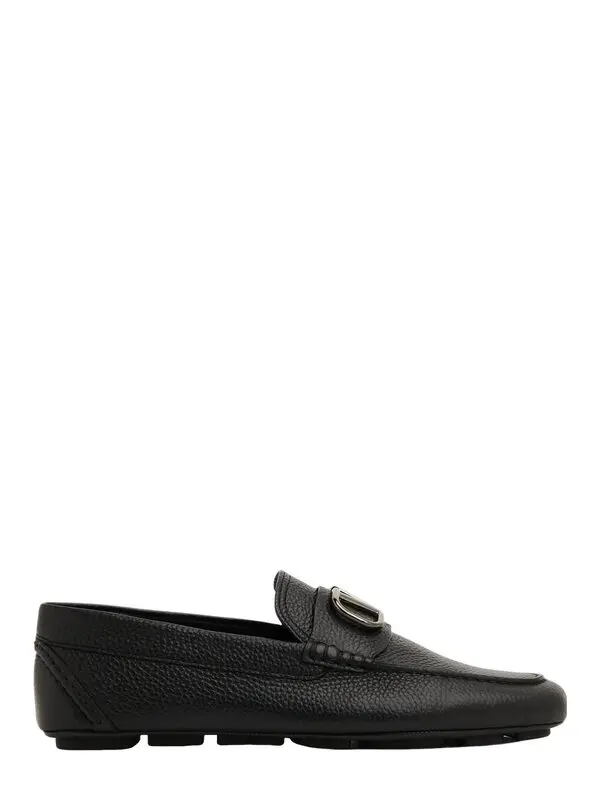 Valentino Garavani Vlogo Signature Slip-on Loafers - Black