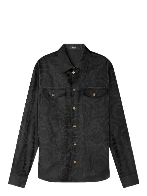 Versace Barocco-design Shirt - Black