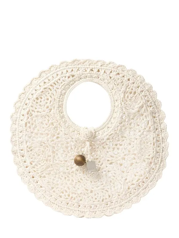 Jacquemus Spiaggia Small Round Bag - White