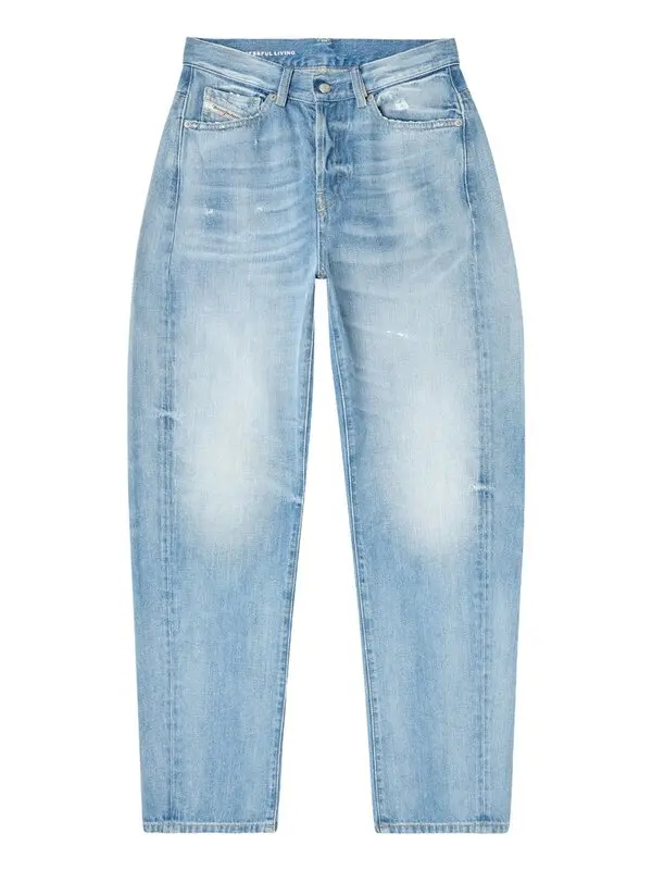 DIESEL® D-ellz Distressed Light-wash Jeans - Light Blue