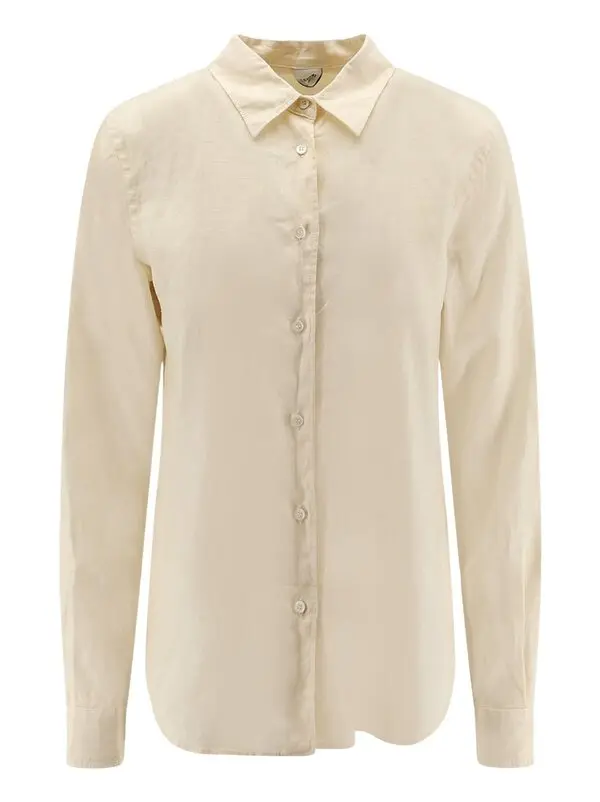 Aspesi Button-down Long-sleeved Shirt - Nude
