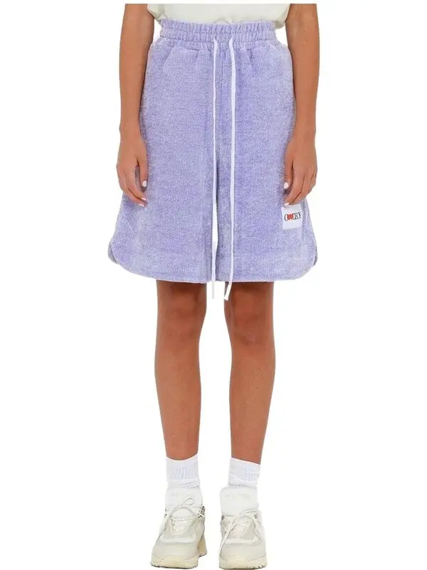 XOXOGOODBOY Lavender Terry Logo Shorts - Blue