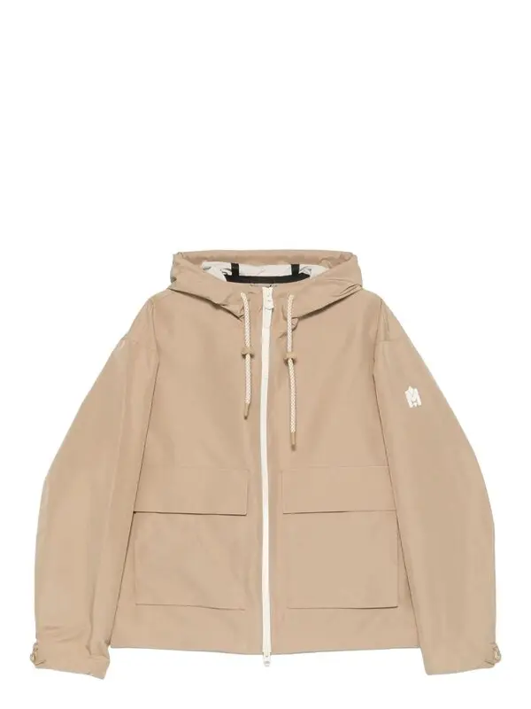 Mackage Long-sleeved Hooded Jacket With Drawstring And Flap Pockets - Nude