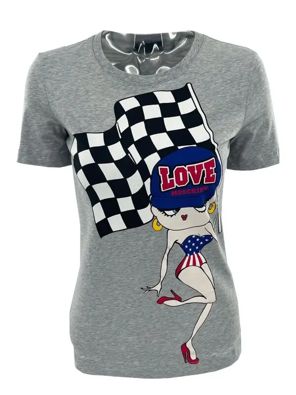 Moschino Graphic Print T-shirt - Gray