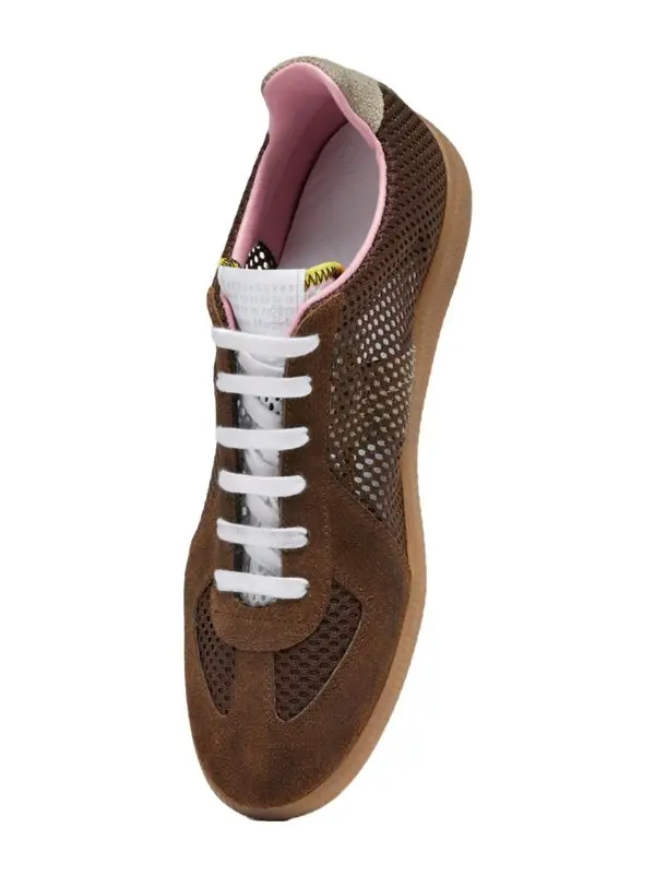 MAISON MARGIELA Replica Suede And Mesh Sneakers - Brown
