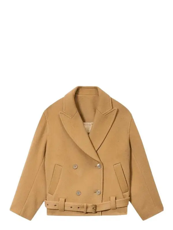 Isabel Marant Étoile Belted Wool-blend Felt Coat - Nude