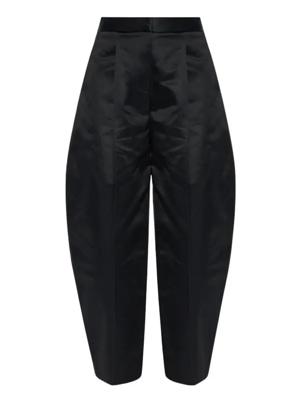 Alaïa Pleated Rounded-leg Trousers - Black