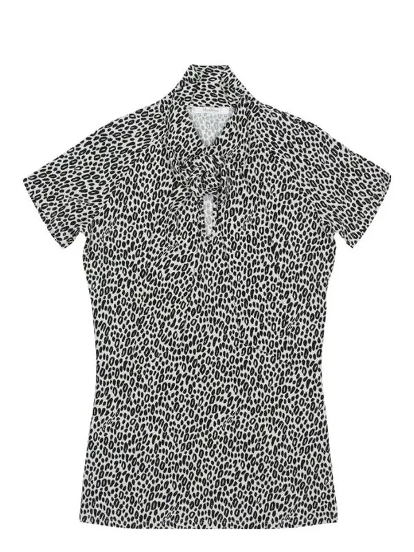 Max Mara Printed Short Sleeve T-shirt - Gray