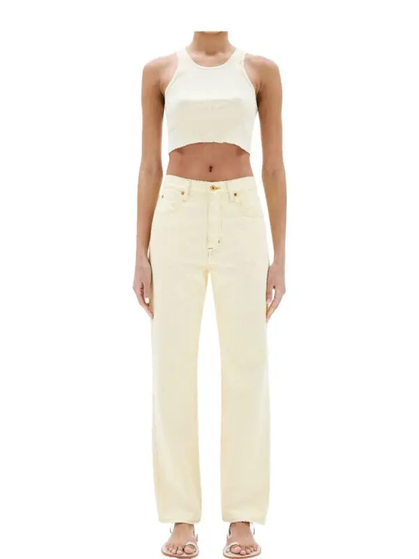 SLVRLAKE Paradise High-waisted Straight Leg Jeans - Yellow