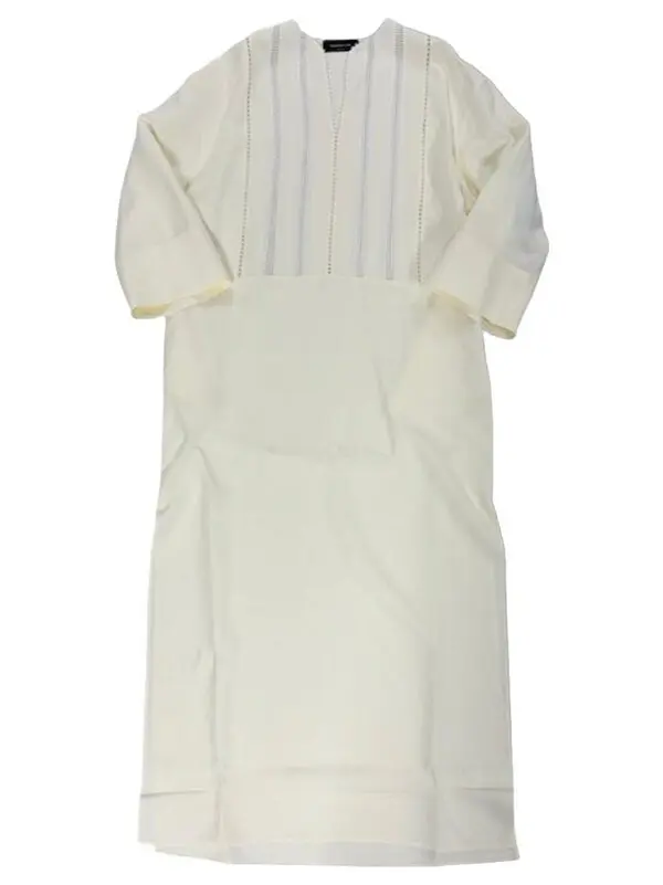 Fabiana Filippi Long Sleeve Dress With Pin Tucks - White