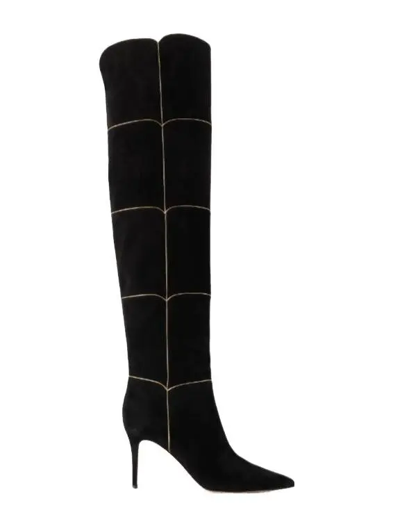 GIANVITO ROSSI 85mm Suede Over-the-knee Boots - Black