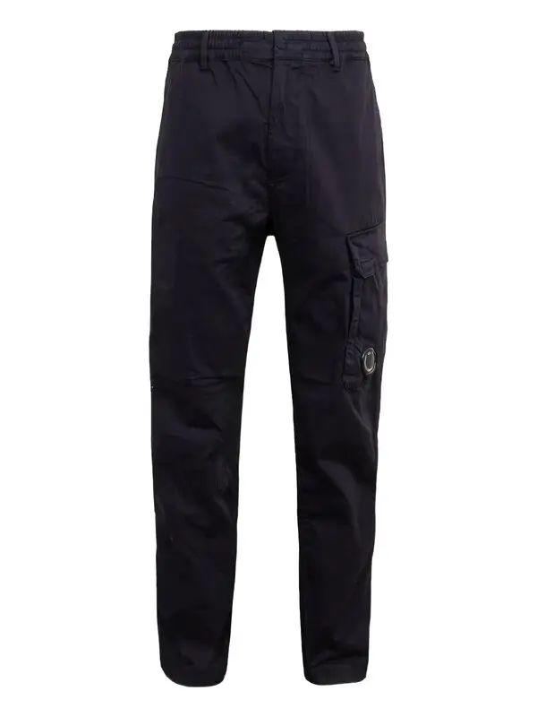 C.P. COMPANY Cargo Pants With Logo Detail - Dark Blue