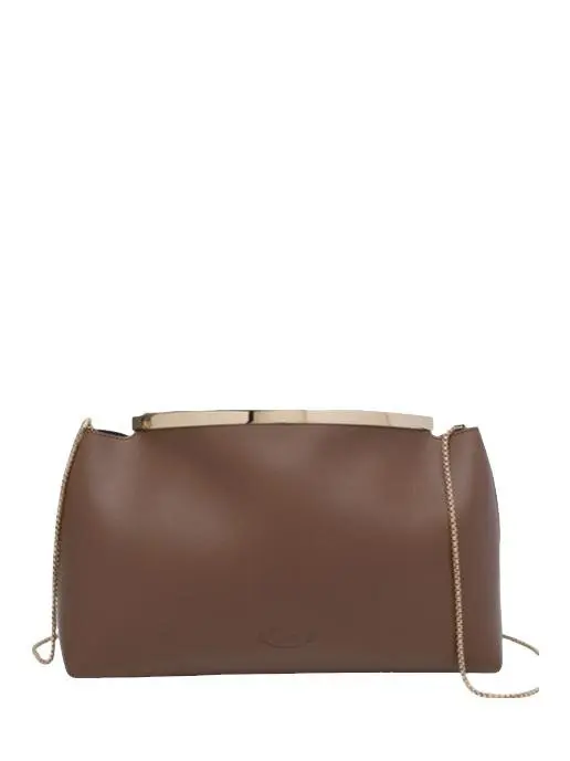 TOD'S Magenta Chain Strap Clutch Bag - Brown