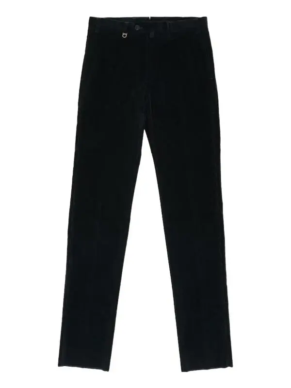 FERRAGAMO Straight Leg Corduroy Pants - Black