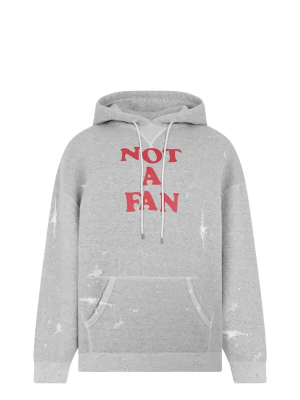 R13 Distressed Hooded Sweatshirt - Gray