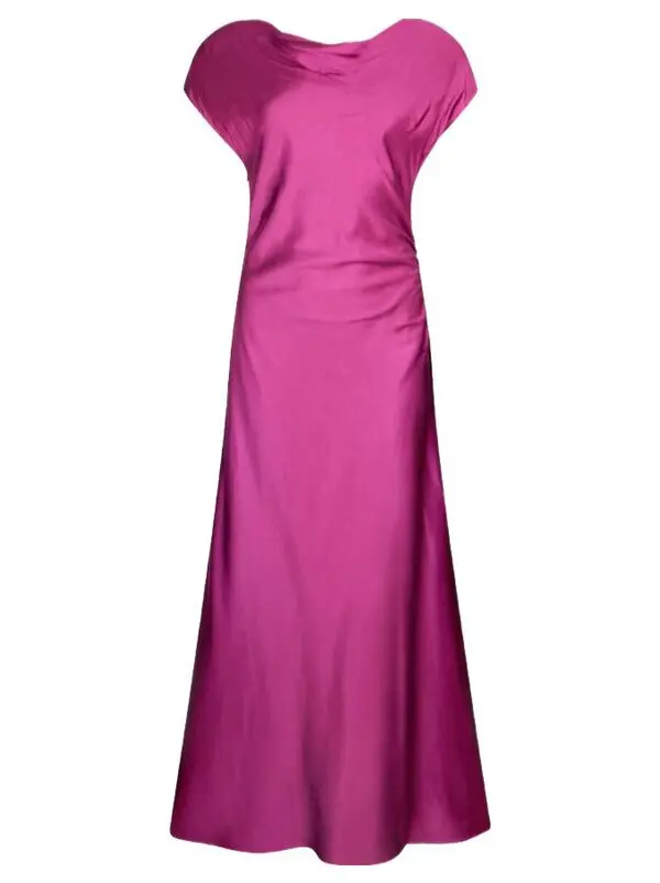 Liu Jo V-back Midi Dress - Bright Pink