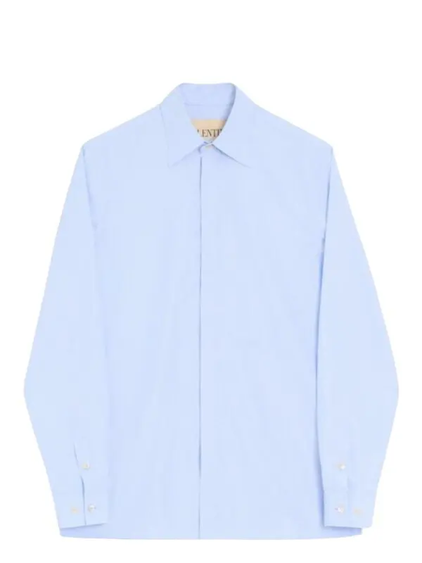 Valentino Garavani Vlogo Long-sleeve Shirt - Blue