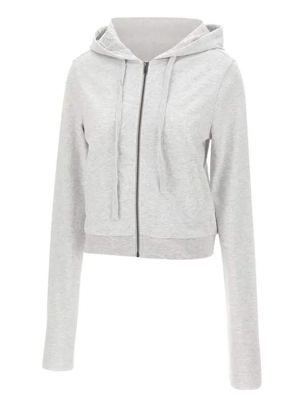 ENTIRE STUDIOS Cropped Zip-up Hoodie - Grey