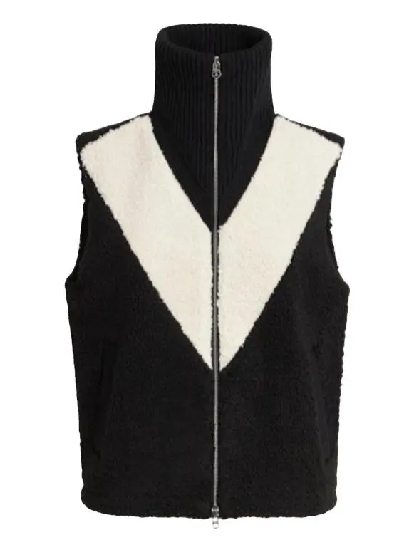 Varley High-necked Zip-up Vest - Black
