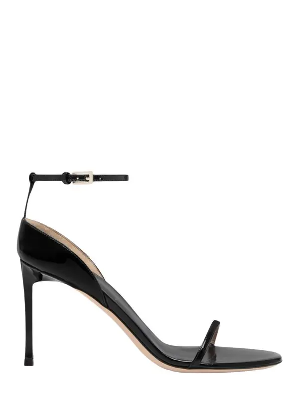 TOM FORD Patent Leather Ankle Strap Sandals - Black