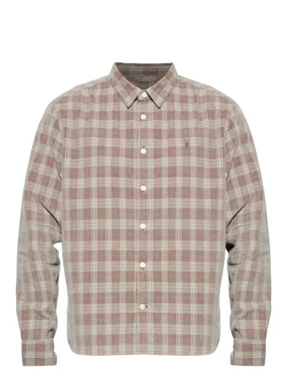 ALLSAINTS Torin Check Shirt - Nude