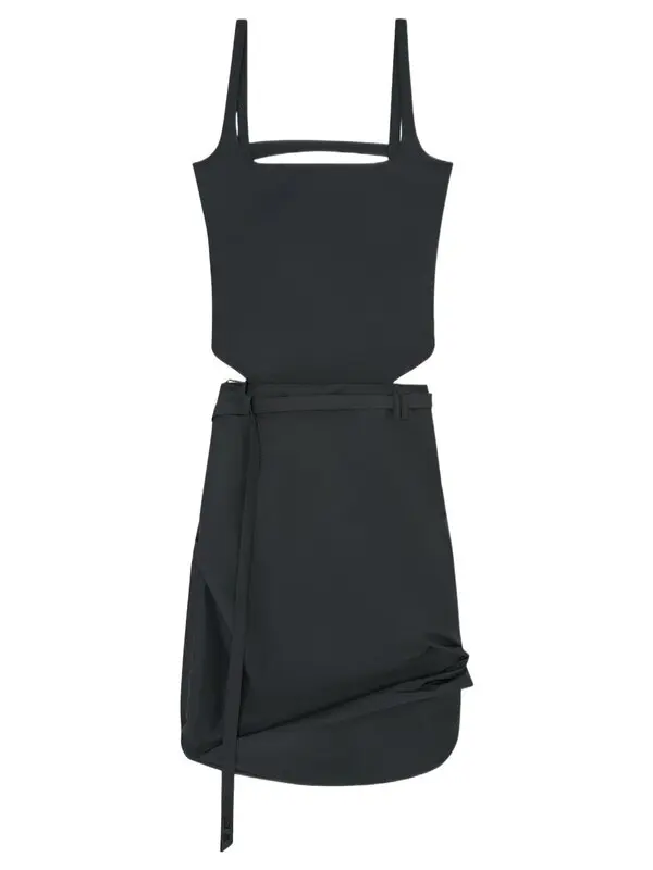 DIESEL® D-sanat Open-back Belted Dress - Black