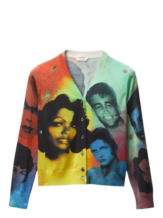 Versace The Party Printed Cardigan - Green