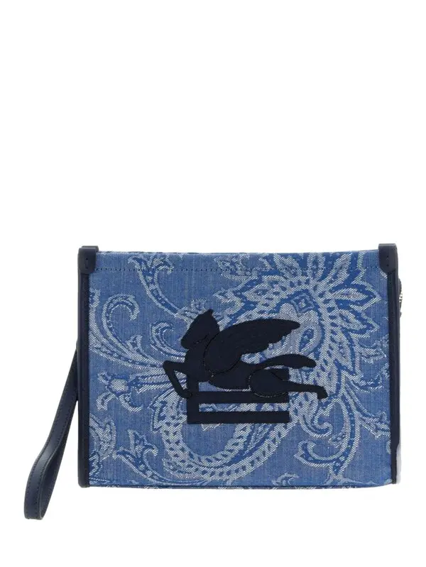 Etro Zipped Clutch Bag - Blue
