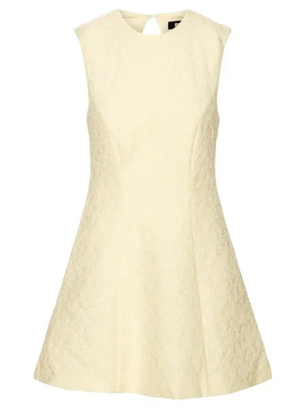 ROTATE BY BIRGER CHRISTENSEN Jacquard Sleeveless Mini Dress - Yellow