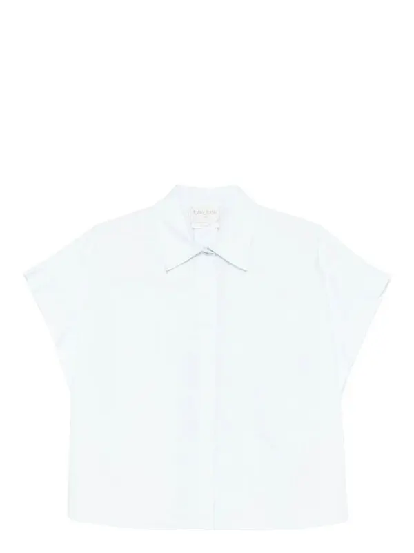 FORTE_FORTE Short Sleeve Collared Shirt - White