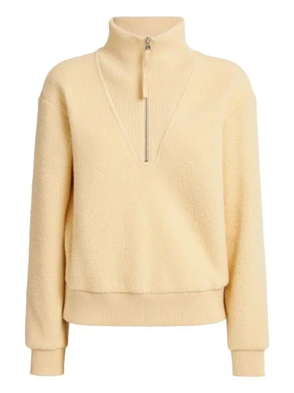 Varley Jaylin Half-zip Teddy Jacket - Nude