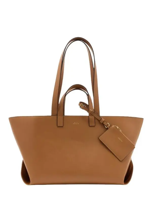A.p.c. Le Drummer Leather Tote Bag - Camel-colored