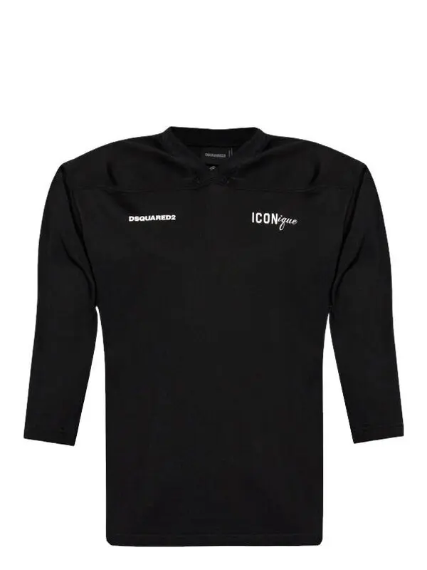 Dsquared2 Iconique Shoulder-pad T-shirt - Black
