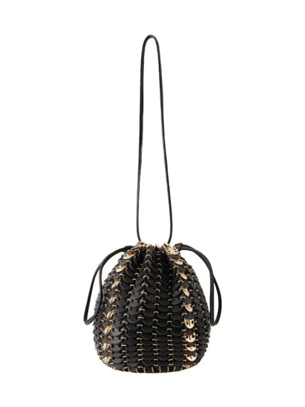Rabanne Iconic Discs Bucket Bag - Black