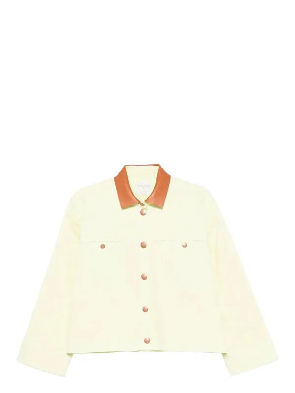 FORTE_FORTE Long-sleeved Collared Jacket - White